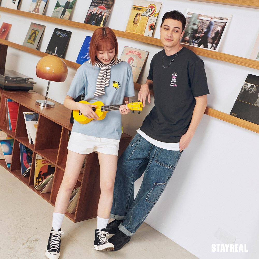 STAYREAL Who bird you 小鳥T - 灰藍