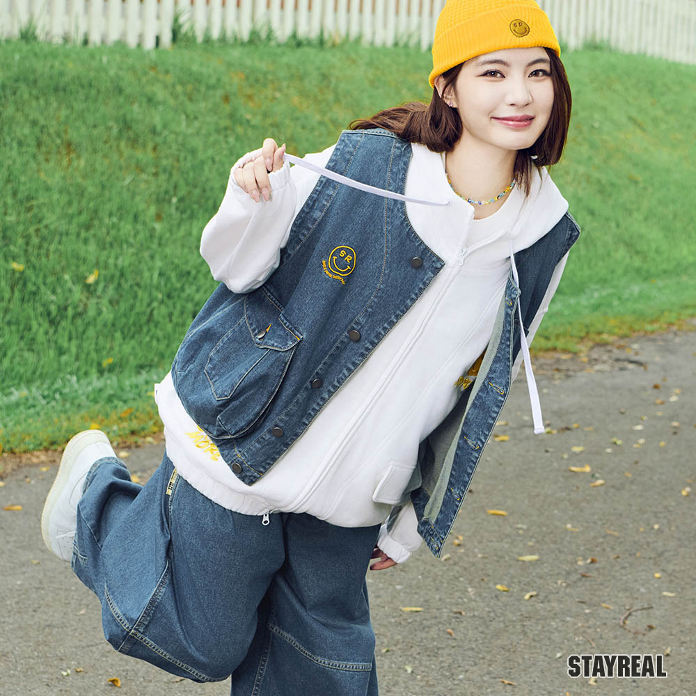 STAYREAL SMILE笑臉丹寧背心