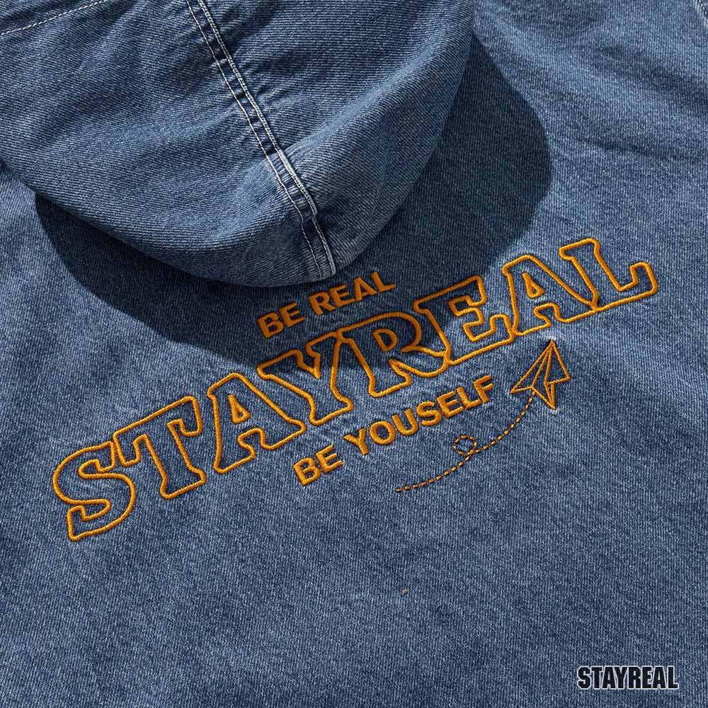 STAYREAL REAL丹寧連帽外套
